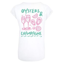 F4NT4STIC Extended Shoulder T-Shirt Oysters And Champagne in wei&szlig; | Gr.: XL