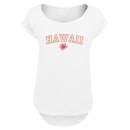 F4NT4STIC Long Cut T-Shirt Hawaii in wei&szlig; | Gr.: S