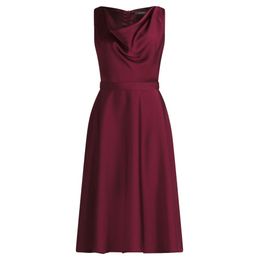 Vera Mont Cocktailkleid mit Wasserfallausschnitt in Deep Wine | Gr.: 44