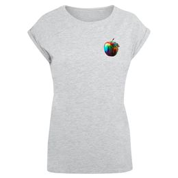F4NT4STIC T-Shirt Colorfood Collection - Rainbow Apple in grau meliert | Gr.: XL