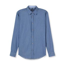 OLYMP Button Up Shirt male Blue size M