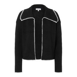 More & More More & More softe, Ripp-Strickjacke, Kontrasteinfassung in black | Gr.: 38