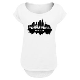 F4NT4STIC Long Cut T-Shirt Cities Collection - New York skyline in wei&szlig; | Gr.: S