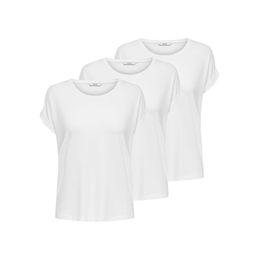Only T-Shirt 3er Pack in Wei&szlig; | Gr.: XL