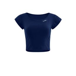 WINSHAPE Functional Light and Soft Cropped Kurzarmshirt AET137LS in dark blue | Gr.: S