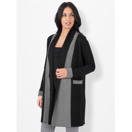 WITT WEIDEN Shirtjacke in schwarz-grau-meliert | Gr.: 40
