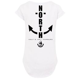 F4NT4STIC Long Cut T-Shirt North Anchor Knut & Jan Hamburg in wei&szlig; | Gr.: S