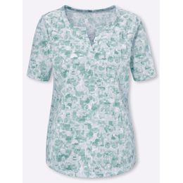 Sieh an! Shirt in kalkmint-mint-bedruckt | Gr.: 42
