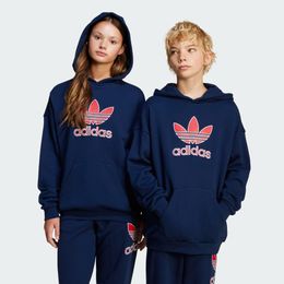 adidas originals Sweatshirt 'Big Logo Oversized Hoodie' Jungen Gr&ouml;&szlig;e 164 dunkelblau / rot / wei&szlig;