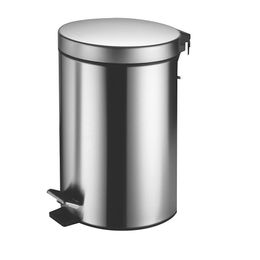 AIR-WOLF Kosmetikabfall-Treteimer aus Stahl, Volumen 5 l, HxBxT 320 x 210 x 280 mm, geb&uuml;rstet