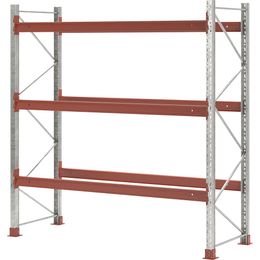 Palettenregal Space, verzinkt/orange, HxBxT 3500 x 2930 x 1100 mm, Fachlast 1650 kg, Grundregal kaiserkraft