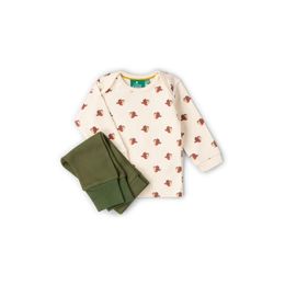 Little Green Radicals Bio T-Shirt und Jogger Set in Creme | Gr.: 9-12 MONATE