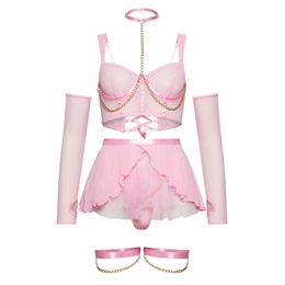 Orchibelle Underwear Sets 'Gabriela' female Pink size S