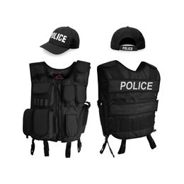 Normani Outdoor Sports Kost&uuml;m bestehend aus Weste, Patch und Cap in POLICE | Gr.: XL/XXL