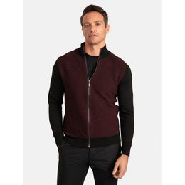 Jacey Quinn Strickjacke Herren Gr&ouml;&szlig;e XL bordeaux / schwarz