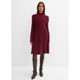 bonprix Strickkleid in A-Linie aus Viskose-Mix, rot, Viskose