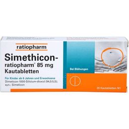 SIMETHICON-ratiopharm 85 mg Kautabletten 20 St