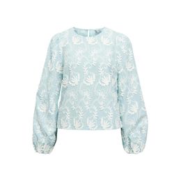 Object Bluse 'OBJMya' Damen Gr&ouml;&szlig;e L pastellblau / wei&szlig;