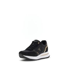 Guess Sneaker 'EAGAR' Damen Gr&ouml;&szlig;e 41 braun / gold / schwarz