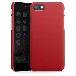 DeinDesign iPhone SE (2022) Handy Premium Case Smartphone Handyh&uuml;lle Schutzh&uuml;lle matt Red Colour Unicoloured Premium Case