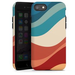 DeinDesign iPhone SE (2020) Handy Panzer Handyh&uuml;lle robuste Outdoor H&uuml;lle Schutzh&uuml;lle matt Colour Wave Ombre Tough Case