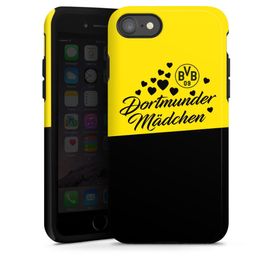 DeinDesign iPhone SE (2020) Handy Panzer Handyh&uuml;lle robuste Outdoor H&uuml;lle Schutzh&uuml;lle gl&auml;nzend Bvb Dortmunder Girl Borussia Dortmund Tough Case