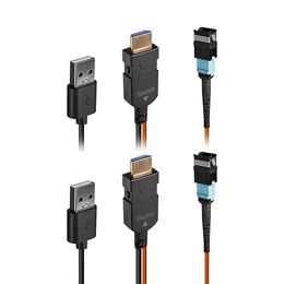 Lindy 38360 100m MPO-Glasfaser HDMI 8K60 Extender - Verl&auml;ngern Sie HDMI -Signale &uuml;ber ein MPO-Multimode-