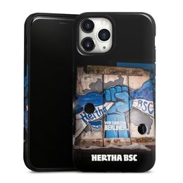 DeinDesign iPhone 11 Pro Handy Panzer Handyh&uuml;lle robuste Outdoor H&uuml;lle Schutzh&uuml;lle gl&auml;nzend Wall Hertha Bsc Official Licensed Product Tough Case