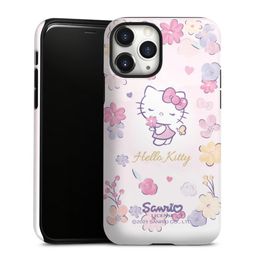 DeinDesign iPhone 11 Pro Handy Panzer Handyh&uuml;lle robuste Outdoor H&uuml;lle Schutzh&uuml;lle gl&auml;nzend Merchandise Hello Kitty Water Colour Tough Case