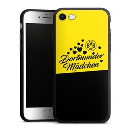 DeinDesign iPhone SE (2020) Handy Premium Silikon H&uuml;lle Handyh&uuml;lle schwarz Case Bvb Dortmunder Girl Borussia Dortmund Silikon Premium Case