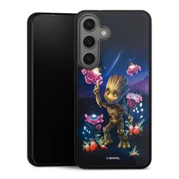 DeinDesign Galaxy S25 Handy Gallery Case Handyh&uuml;lle 9H Geh&auml;rtetes Glas R&uuml;ckseite H&uuml;lle Baby Groot Marvel Guardians Of The Galaxy Gallery Case