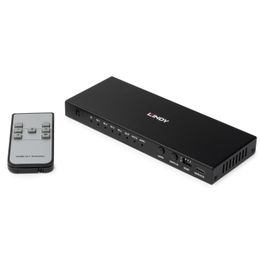 Lindy 38386 4 Port HDMI 8K60 Switch mit eARC - Zum umschalten zwischen vier 8K@60Hz Quellger&auml;ten