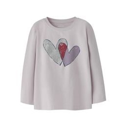 name it Shirt 'NMFTEARTAS' M&auml;dchen Gr&ouml;&szlig;e 116 flieder / mauve / weinrot / silber