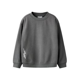 name it Sweatshirt Jungen Gr&ouml;&szlig;e 122/128 dunkelgrau / wei&szlig;