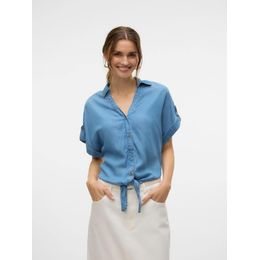 V&eacute;ro Moda VERO MODA Bluse 'FLEUR' Damen Gr&ouml;&szlig;e XL blue denim