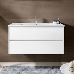 RIHO Porto Schrank mit Waschtisch, 2 Ausz&uuml;ge, F014009DP0+W018008005,