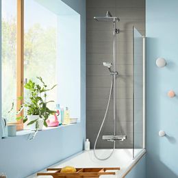 Hansgrohe Croma E Aufputz-Duschsystem mit Wanneneinlauf, Thermostat, 27687000,