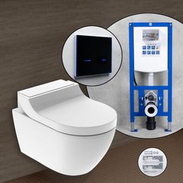 Geberit AquaClean Tuma Comfort Komplett-SET Dusch-WC mit neeos Vorwandelement,, 146290111+16746BM#SET, Comfort
