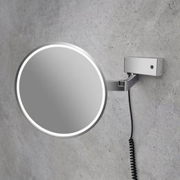 Viverso Zoom me Kosmetikspiegel mit 5-facher Vergr&ouml;&szlig;erung, Beleuchtung dimmbar, VM6201CR+VM90CHGB,