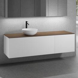 neoro n50 M&ouml;belanlage B: 180 cm mit 2 Ausz&uuml;gen, Waschtisch &Oslash; 45 cm wei&szlig; matt,, BN0106WM+BN0434WM+BN0431WM+BN0409WL,