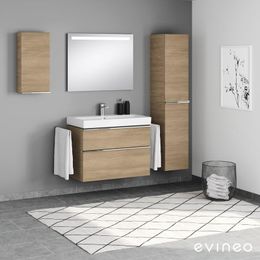 Geberit iCon Waschtisch, evineo ineo4 Unterschrank B: 90 cm, 2 Auszüge, mit Griff,, 124090600+BE0221OA,