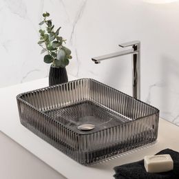 neoro n40 groove Glas-Aufsatzwaschtisch B: 45,5 H: 10,5 T: 33 cm, BN0802FT,
