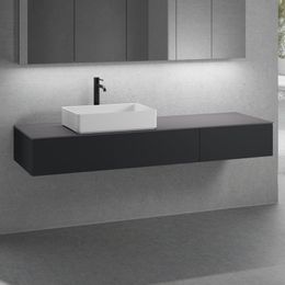 neoro n50 M&ouml;belanlage B: 180 cm mit 2 Ausz&uuml;gen, Waschtisch B: 58 cm wei&szlig; matt,, BN0065WM+BN0414BM+BN0411BM+BN0409GR,