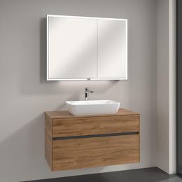Villeroy & Boch Villeroy & Boch Embrace Schrank mit Artis Waschtisch, mit Spiegelschrank My View Now, 417258R1+A95600RH+A4551000, My View Now