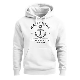 Neverless Sweatshirt 'Nautical Anker' male White size 4XL