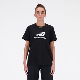 New Balance T-Shirt 'Essentials' Damen Gr&ouml;&szlig;e XS schwarz / wei&szlig;