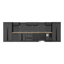 Kraftwerk Mobilio 8er Kombi, 2x Hochschrank, Werkstattwagen, Unterschrank, 3964Q (3964Q-BLK)