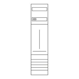 Hager Komplettschrank, univers Z 1ZP,1100x300x205 ZB313M1N)