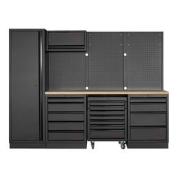 Kraftwerk Mobilio 4er Kombi, Hochschrank, Lochwand, Buche (3964K-BLK-016)