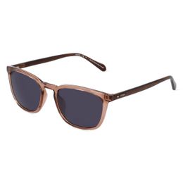 Fossil 2127/S | Herren-Sonnenbrille | Fassung: Vollrand, Quadratisch, Kunststoff, Braun Transparent | Glasfarbe: Grau